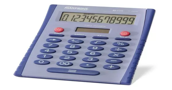 Calculadora mesa 12 dígitos Maxprint - Moinho Atacadista