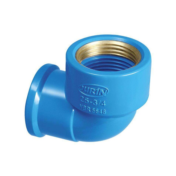 Conexão joelho azul LR 25mm Durín - Moinho Atacadista