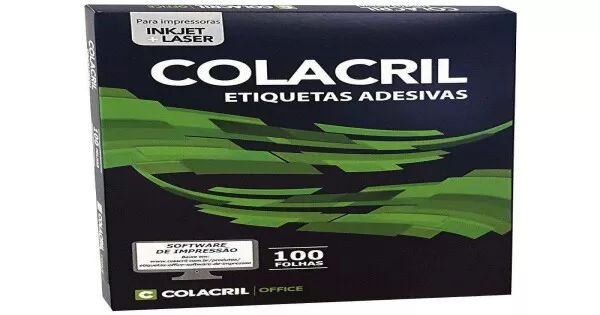 Etiqueta para inkjet 99,1x38,1mm 100 folhas com 14 etiquetas Colacril ...
